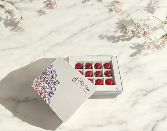 12-Piece Cherry Eclipse Chocolate Box | J. Patrice Chocolate Studio